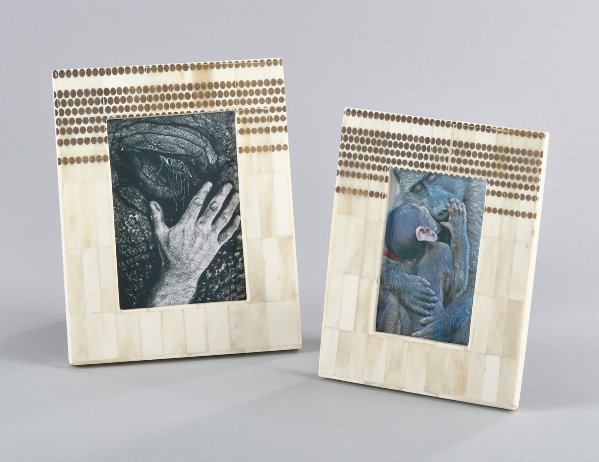 Ivory Dotted Bone Frame – Cottage Furnishings